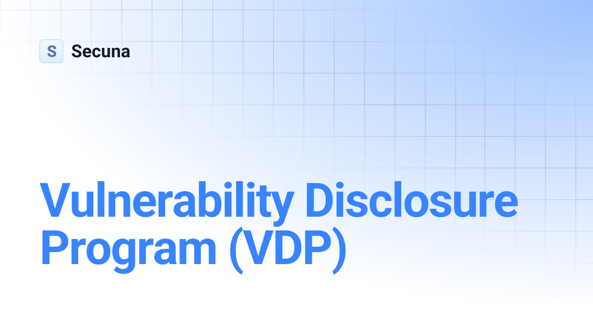 Vulnerability Disclosure Program (VDP) | Secuna